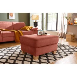 Home Affaire Polsterhocker &raquo;Dalia&laquo; mit Stauraum, Federkern-Polsterung passend zur "Dalia"-Serie orange Luxus-Microfaser Florence (100% Polyester);