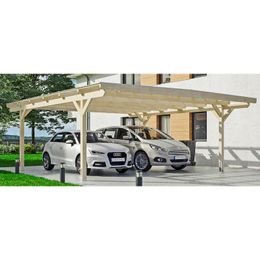 Skan Holz Doppelcarport &raquo;Odenwald&laquo; Leimholz 546 cm natur beige