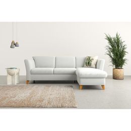 Home Affaire Ecksofa &raquo;Trelleborg L-Form&laquo; Federkern-Polsterung, wahlweise mit Bettfunktion und Bettkasten grau 100% Polyester