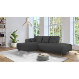 Home Affaire Ecksofa &raquo;Svennis L-Form&laquo; incl. Zierkissen, in 2 Bezugsvarianten grau Struktur (100% Polyester);Filzoptik (100% Polyester)