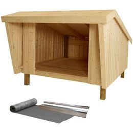 Plus Gartenhaus &raquo;Shelter&laquo; inkl. Dachpappe/Aluleisten beige Holzwerkstoff