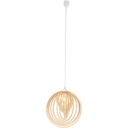 N&auml;ve n&auml;ve Pendelleuchte &raquo;Armella&laquo; E27 1 Stk. Holz hellbraun, exkl. 1x E27 max. 40 W, H: ca. 145cm / D: ca. 40cm beige