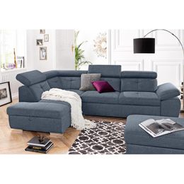 exxpo - sofa fashion Ecksofa &raquo;Spring, super bequem und komfortabel mit Armteil- und Kopfteilfunktion&laquo; wahlweise mit Bettfunktion und Bettkasten, L-