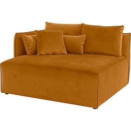 OTTO home Ottomane &raquo;N&ouml;re&laquo; kurzes Lounge-Modul - zum Zusammenstellen, Breite 138 cm, Tiefe 128 cm gold 100% Polyester