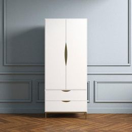 Andas Kleiderschrank &raquo;KOBE&laquo; Sch&ouml;ne Griffe, viel Stauraum, Breite 80 cm, FSC -zertifiziert wei&szlig; FSC -zertifizierter Holzwerkstoff, MDF