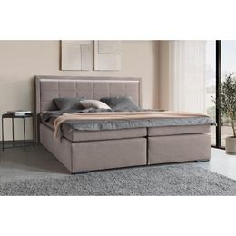 Collection AB Boxspringbett &raquo;30 Jahre Jubil&auml;ums-Modell Athena&laquo; in H2,H3 & H4, wahlweise mit LED-Leiste beige Holzwerkstoff, Spanplatte