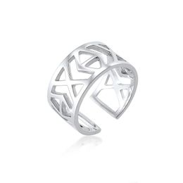 Elli Damen Fingerring &raquo;Ikat-Muster 925 Sterling Silber&laquo; silber