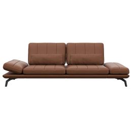 FLEXLUX 3-Sitzer &raquo;Tropea Funktionssofa, Designsofa, Relaxfunktion, TV-Couch,&laquo; mit Armteilverstellung sowie Sitztiefenverstellung, Breite 252 cm braun