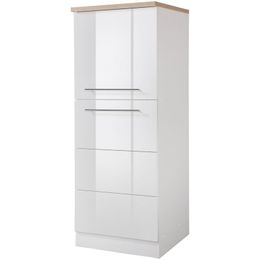 KOCHSTATION Seitenschrank &raquo;KS-Wien&laquo; Breite 60 cm, H&ouml;he 165 cm, T&uuml;ranschlag wechselbar wei&szlig; Holzwerkstoff, MDF
