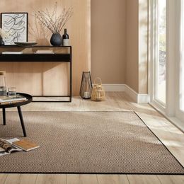 FLAIR RUGS Teppich &raquo;Jute Diamond, handgewebt, Handweb Teppiche&laquo; rechteckig 4 mm H&ouml;he 100% Jute, sch&ouml;ne Sisaloptik, Wohnzimmer, Schlafzimmer, Esszimmer