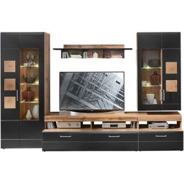 Innostyle Wohnwand &raquo;Sonate, TOPSELLER!&laquo; Komplett-Set, Wohnwand, OTTOs Choice, 5 Stk. tlg. schwarz Glas, Holzwerkstoff