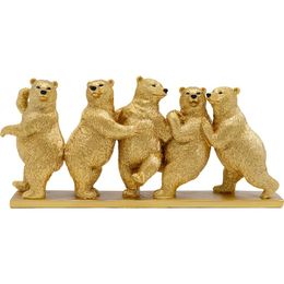 KARE Dekofigur &raquo;Deko Figur Tipsy Dancing Bears 14cm&laquo; gold Polyresin