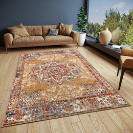 Hanse Home Teppich &raquo;Maderno&laquo; rechteckig 8 mm H&ouml;he L&auml;ufer, Orientalisch, Kurzflor, Wohnzimmer, Schlafzimmer, Esszimmer gold Jute, Polyester, 