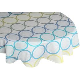 WIRTH Tischdecke &raquo;ZIRBELLO&laquo; blau Baumwolle, Polyester