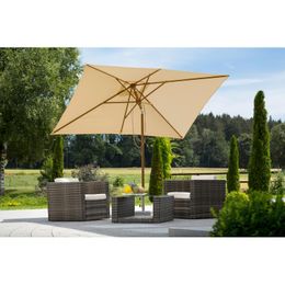 Schneider Schirme Sonnenschirm &raquo;Malaga&laquo; abknickbar, ohne Schirmst&auml;nder beige Obermaterial: 100% Polyester