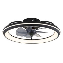 Globo LIGHTING Deckenleuchte &raquo;CELESTE&laquo; LED-Modul 1 Stk. warmwei&szlig; - kaltwei&szlig; Deckenventilator, Deckenlampe, moderner Ventilator schwarz