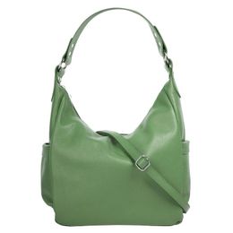 Samantha Look Damen Shopper echt Leder, Made in Italy gr&uuml;n