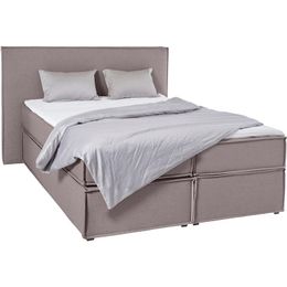 LeGer Home by Lena Gercke Boxspringbett &raquo;Yuma&laquo; incl. Topper, in 4 Breiten, 3 Matratzenarten und je 2 H&auml;rtegraden grau 100% Polyester