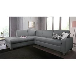 DOMO collection Ecksofa &raquo;Florentina zeitlos und elegant, Sitzn&auml;hte als Designelement, L-Form&laquo; wahlweise mit Bettfunktion, mit Kontrastnaht, 