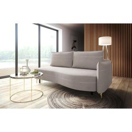 exxpo - sofa fashion Loungesofa &raquo;Ortis mit toller Kontrastnaht, Solit&auml;rm&ouml;bel, bequem, schmale Armlehne&laquo; Schlafsofa mit Bettfunktion und Bettkasten, 