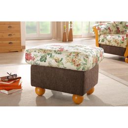 Home Affaire Hocker &raquo;Milano&laquo; braun Chenille (70% Polyacryl, 30% Polyester);Chenille (70% Polyacryl, 30% Polyester) auf Korpus und Zierkissen, Sitz und