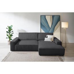 Home Affaire Ecksofa &raquo;NEU: SHERWOOD XXL 284, Big-Sofa L-Form, tiefe Sitzfl&auml;che 95 cm, Cord&laquo; Recamiere rechts/links, als Schlafsofa stellbar, Cord u. 