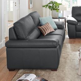 Calia italia 3-Sitzer &raquo;Gaia, hochwertiges Ledersofa mit erstklassigem Sitzkomfort&laquo; edles Design, in zwei hochwertigen Lederqualit&auml;ten schwarz Leder 