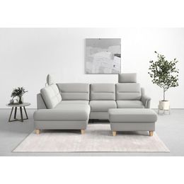 Sit & More sit&more Ecksofa &raquo;Far&ouml; L-Form&laquo; inklusive Federkern, wahlweise mit Bettfunktion und Bettkasten silber