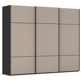 Rauch Schwebet&uuml;renschrank &raquo;Kleiderschrank Schrank Garderobe Schlafzimmerschrank SCALE-TRIO&laquo; edle dreigeteilte Front mit 2 Zierleisten Glasfront MADE 