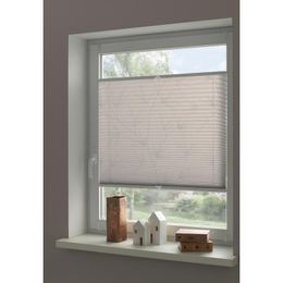 OTTO home Plissee &raquo;Dekor Bamboo Moonbeam grau&laquo; blickdicht ohne Bohren verspannt Klemmtr&auml;ger mit Feststellschraube, blickdicht grau Obermaterial: 100% 