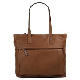 XZONE X-Zone Damen Shopper echt Leder braun