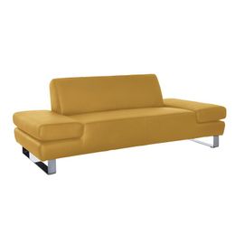 W.Schillig 2-Sitzer &raquo;taboo Designsofa mit hohem Sitzkomfort&laquo; mit Normaltiefe, inklusive Armlehnenverstellung gelb Flachgewebe S22 (100% Polyester);