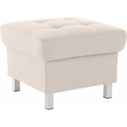 Sit & More sit&more Polsterhocker &raquo;Picasso&laquo; mit Stauraumfach beige Struktur fein (100% Polyester)