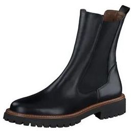 Stiefelette Paul Green "Paul Green Stiefelette Leder/Textil", Damen, Gr. 38, schwarz, Leder, Textil, Schuhe Stiefelette