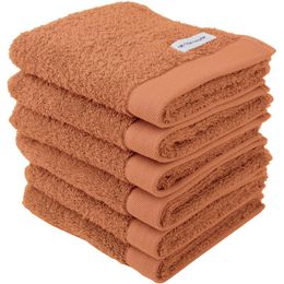 Tom Tailor HOME G&auml;stehandtuch &raquo;COLOR BATH&laquo; 100% Baumwolle, 30x50 cm, uni, gro&szlig;e Farbauswahl rot Frottier, Frottier