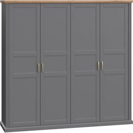 OTTO home Kleiderschrank &raquo;Tara, wahlweise 4 Breiten, hoher Schrank 227cm, soft-close-Funktion&laquo; Landhausstil mit Kranzprofil und Kasettenoptik, Innen 