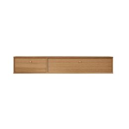 TV-Board &raquo;Mistral Fernsehschrank, Medienm&ouml;bel, H&auml;ngend,&laquo; Schublade und Klappt&uuml;r, Lowboard, B: 133 cm braun MDF, Massivholz, Spanplatte