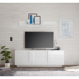 Home Affaire Lowboard &raquo;Jupiter, Breite 181 cm, TV-Board 3 T&uuml;ren - Soft Closing, TV-Schrank,&laquo; TV-Schrank, moderne Griffblende, FSC , cleveres 