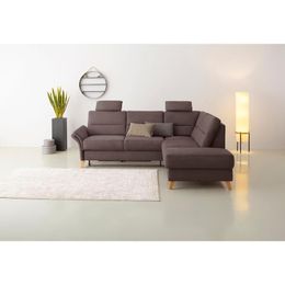 Home Affaire Ecksofa &raquo;Westerland L-Form&laquo; Federkern-Polsterung, wahlweise mit Bettfunktion, Bettkasten braun 98% Polyester 2% Polyamid