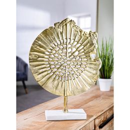 Gilde Wanddekoobjekt &raquo;Skulptur Padrino&laquo; gold Aluminium