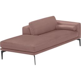 Egoitaliano Ottomane &raquo;Masu, Design trifft super Sitzkomfort, mit toller Detailverarbeitung&laquo; R&uuml;ckenkissen und Armteilrolle f&uuml;r mehr Komfort, mit Metallf&uuml;&szlig;en rosa 