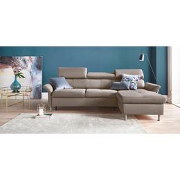 exxpo - sofa fashion Ecksofa &raquo;Maretto, bequem & komfortabel, bodenfrei, Breite 257cm, L-Form&laquo; inkl. Kopf- bzw. R&uuml;ckenverstellung, wahlweise mit 