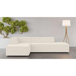 OTTO home Ecksofa &raquo;Ecksofa Cavan mit Ottomane links oder rechts bestellbar&laquo; L-Form mit Wellenunterfederung, Ma&szlig;e B/T/H: 270/180/72 cm beige 100% 