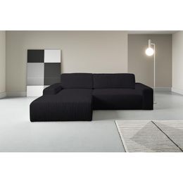 WERK2 Ecksofa &raquo;Rotterdam-L, kuschelweicher Cord oder Breitcord, L-Form, Breite 267 cm&laquo; Design Ecksofa mit Schlaffunktion & Bettkasten, Breitcord, 