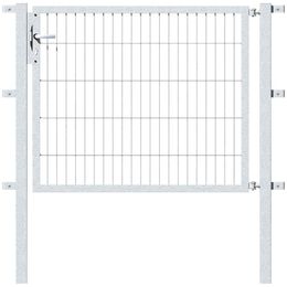 Alberts Zauneinzelt&uuml;r &raquo;Flexo&laquo; 125 cm Breite, in versch. H&ouml;hen silber Stahl