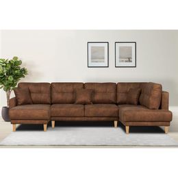 Home Affaire Wohnlandschaft &raquo;TRIPLO U-Form wahlweise mit Schlaffunktion, B/T/H: 310/192/90 cm&laquo; Schlafsofa, auch mit Bettkasten, Steppung im 
