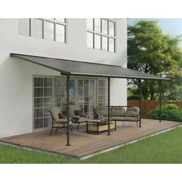 Terrassendach &raquo;Capri Alu Terrassen&uuml;berdachung&laquo; einfache DIY Montage grau Aluminium, Polycarbonat (PC)