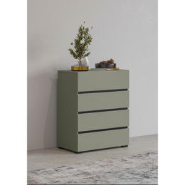 OTTO home Kommode &raquo;Cross,Breite 60 cm, moderne grifflose Sideboard,4 Schubk&auml;sten&laquo; Schubladenschrank mit viel Stauraum, Flur Highboard gr&uuml;n