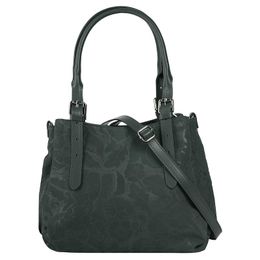 Samantha Look Damen Henkeltasche echt Leder, Made in Italy gr&uuml;n
