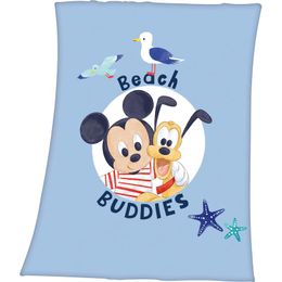 Disney Babydecke &raquo;Mickey Mouse&laquo; mit liebevollem Mickey Mouse Motiv, Kuscheldecke bunt Polyester